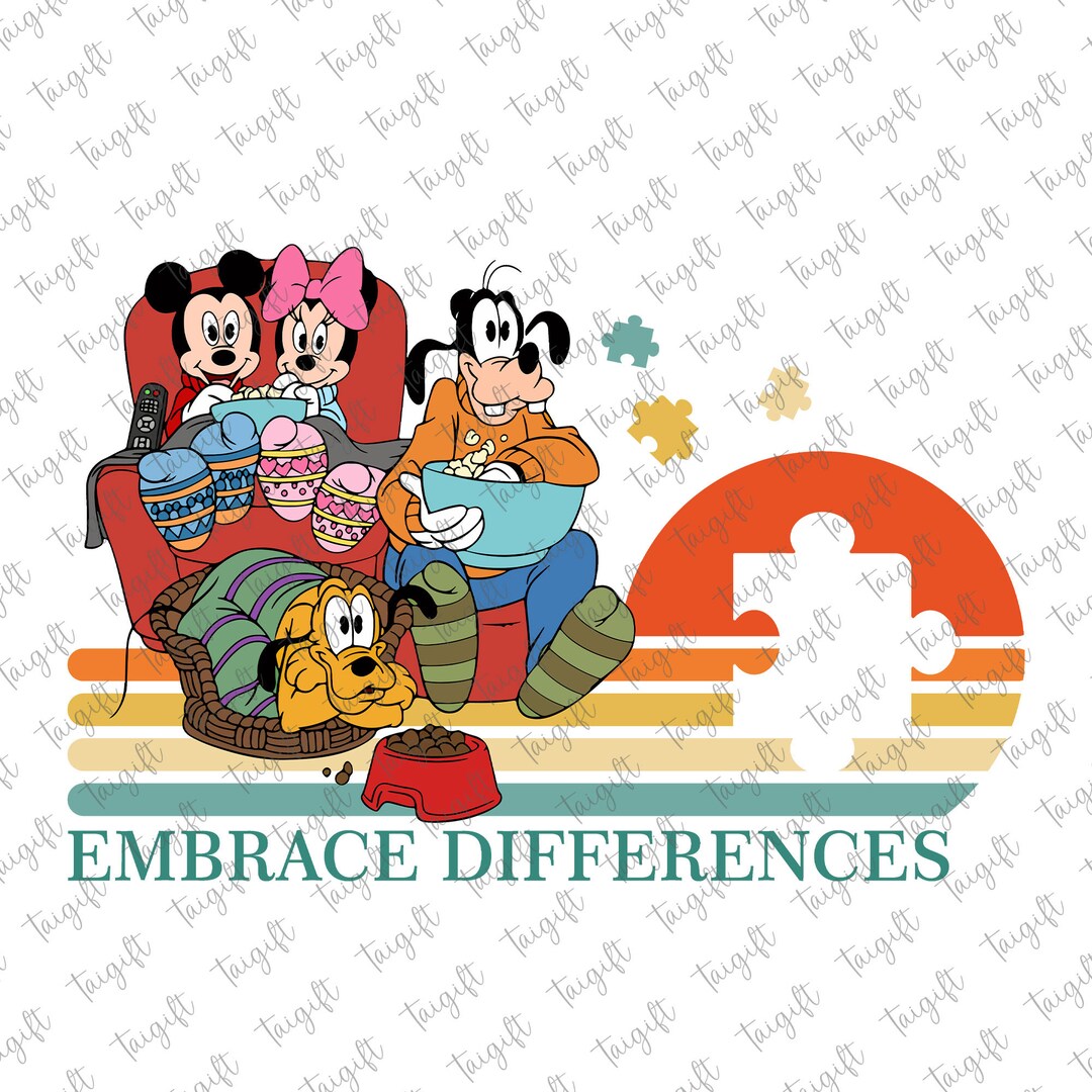 Mouse Autism Embrace Differences Png, Puzzle Piece Png, Autism ...
