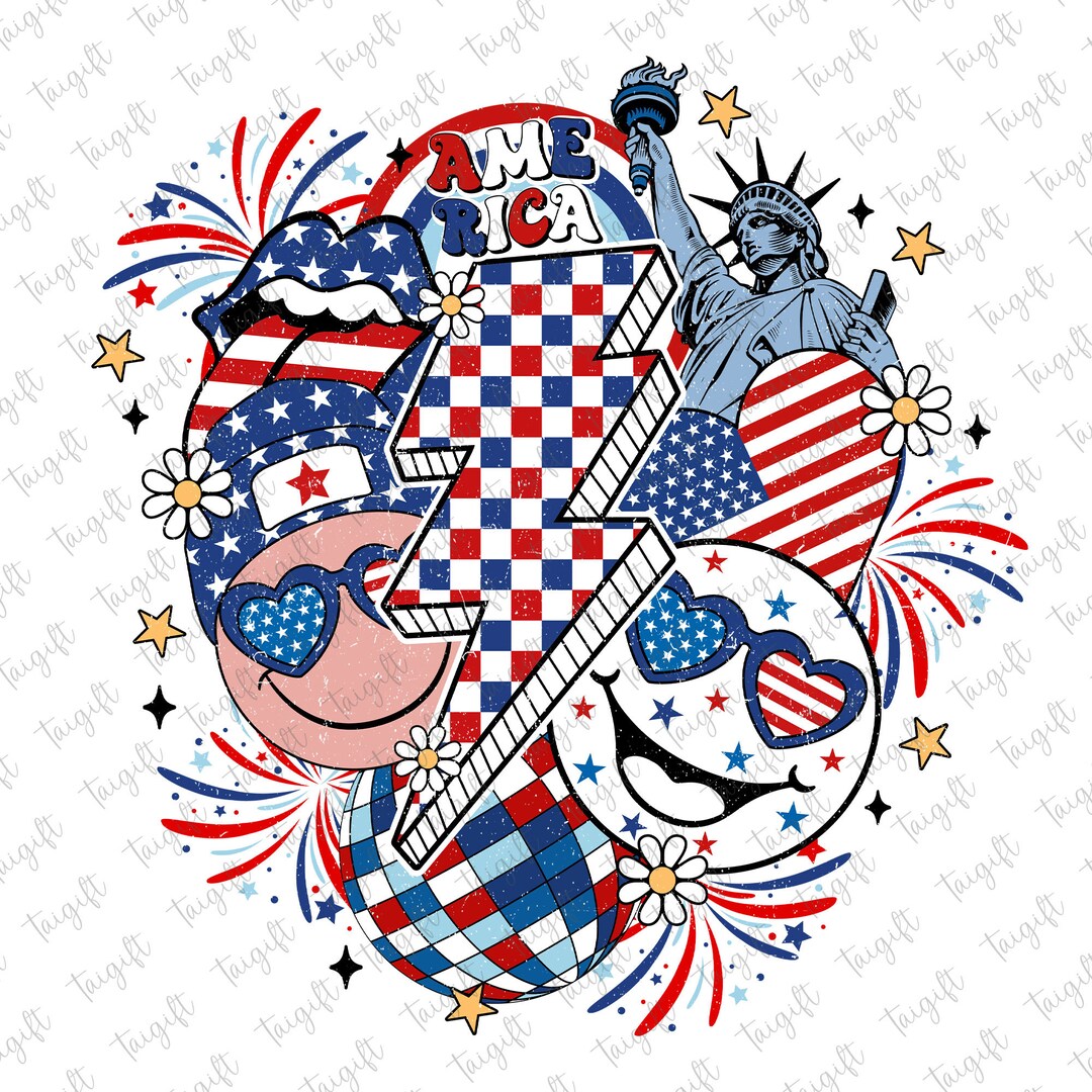 America Smiley Face 4th of July Png, American Flag Smiley PNG ...