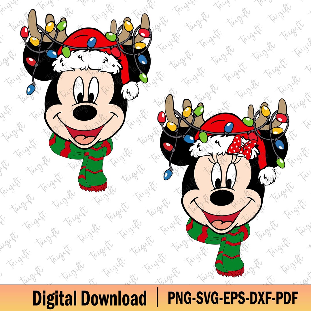 Bundle Christmas Svg, Mouse and Friends, Merry Christmas Svg, Couple ...