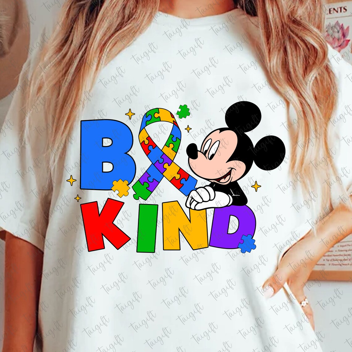 Be Kind Mouse Autism Ribbon Puzzle Piece Svg, Autism Awareness Svg ...