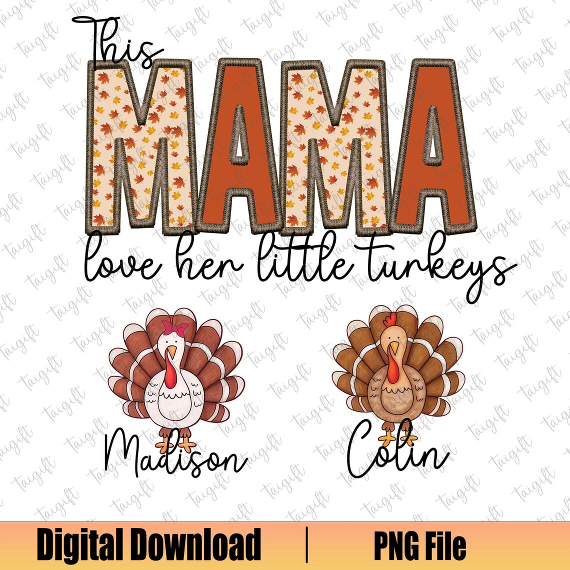 Personalized Mama Turkey Png, Mama Thanksgiving Turkey Png ...