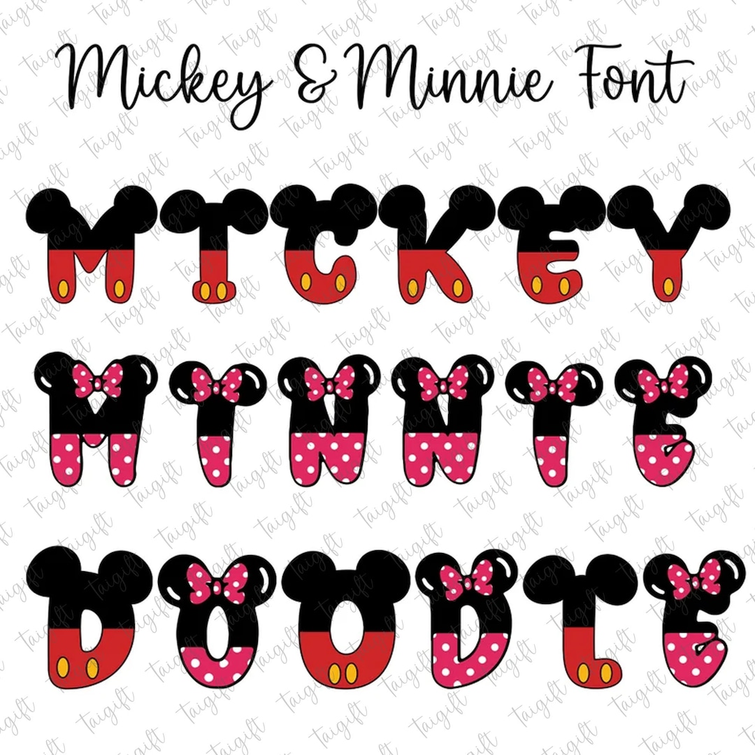 Mouse Alphabet PNG, Cute Character Alphabet PNG Sublimation, Cartoons ...