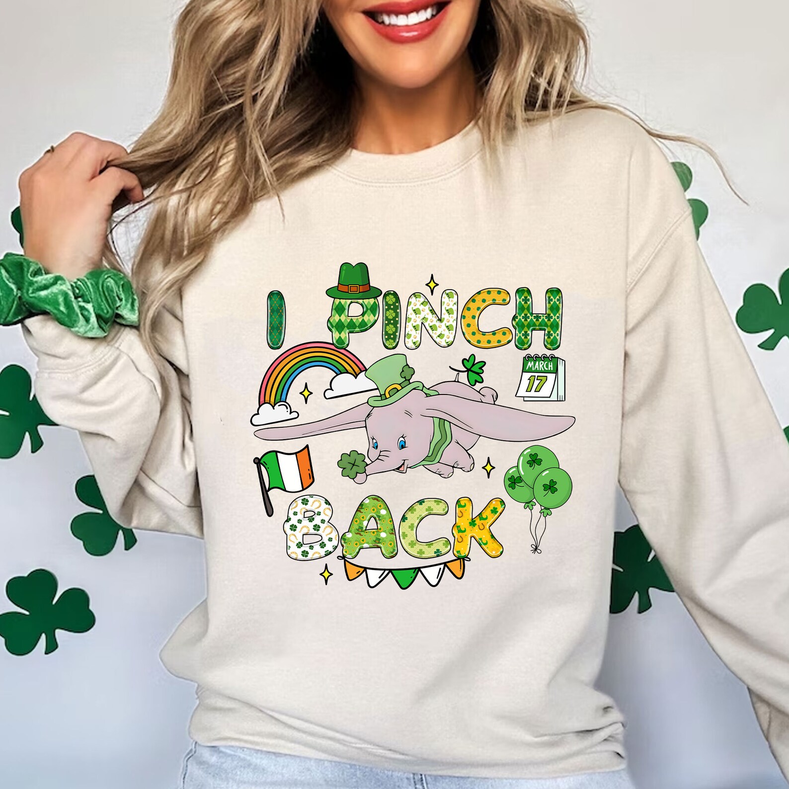 I Pinch Back Png, Flying Elephant Png, Happy St Patrick's Day, Mouse St ...