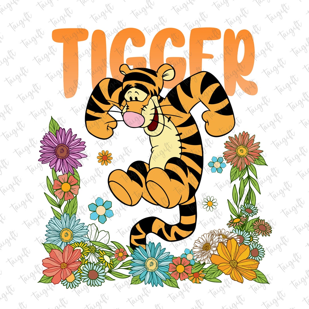 Floral Tigger Png, Winnie the Pooh Png, Family Vacation Png, Bear and ...
