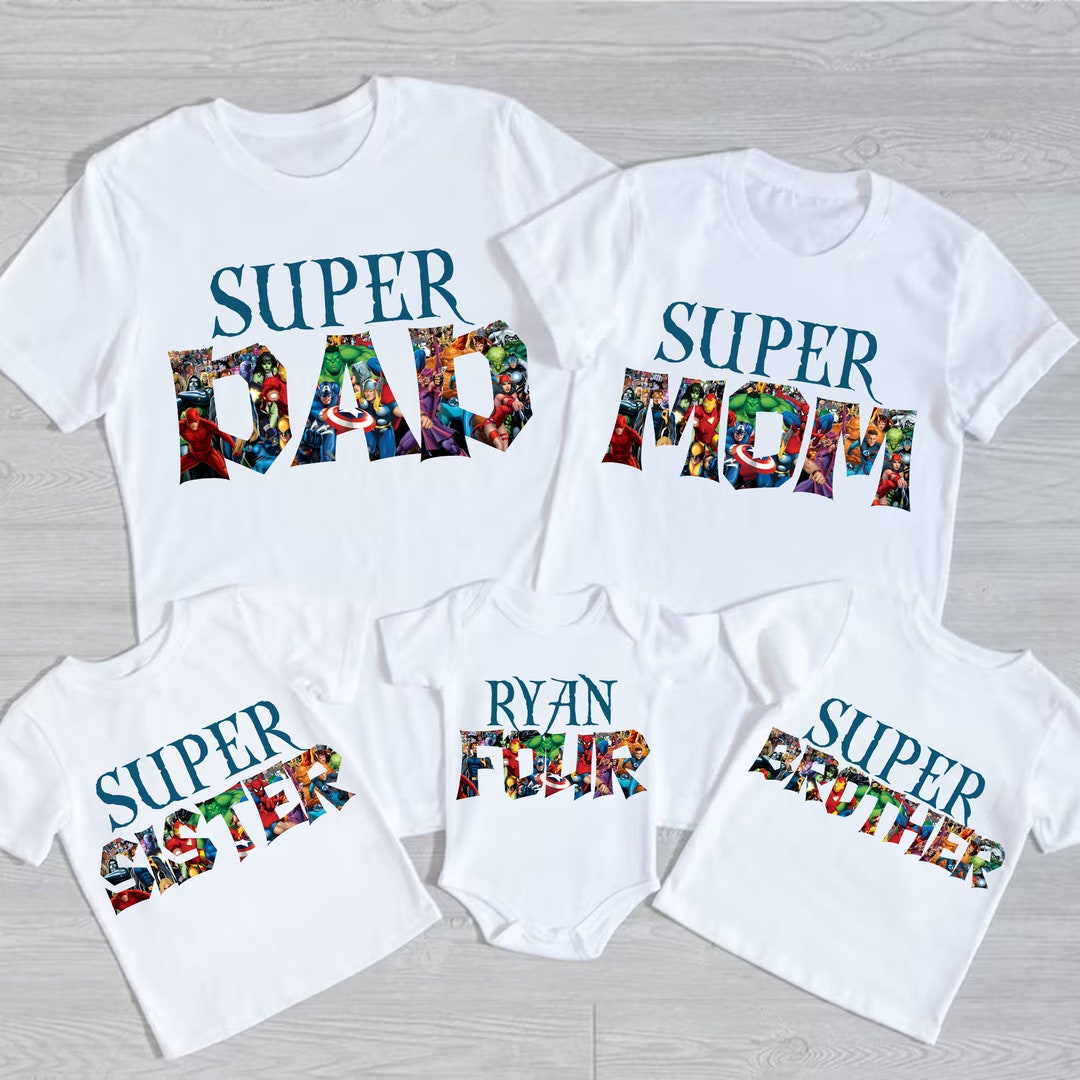 Personalized Super Family Bundle Png, Superhero Family Png, Super Dad ...