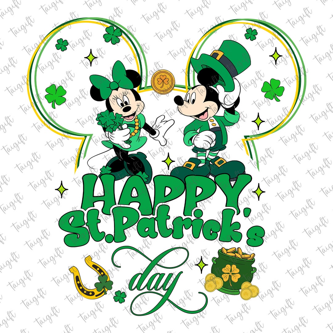 Happy St Patrick's Day Png, Mouse and Friend, Mouse St Patrick's Day ...