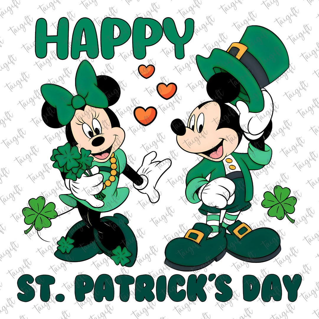 Happy St Patrick's Day Png, Mouse and Friend, Mouse St Patrick's Day ...
