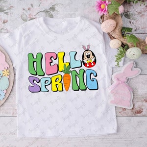 Hello Spring Easter Day Png, Mouse and Friend Easter Png, Easter Bunny ...