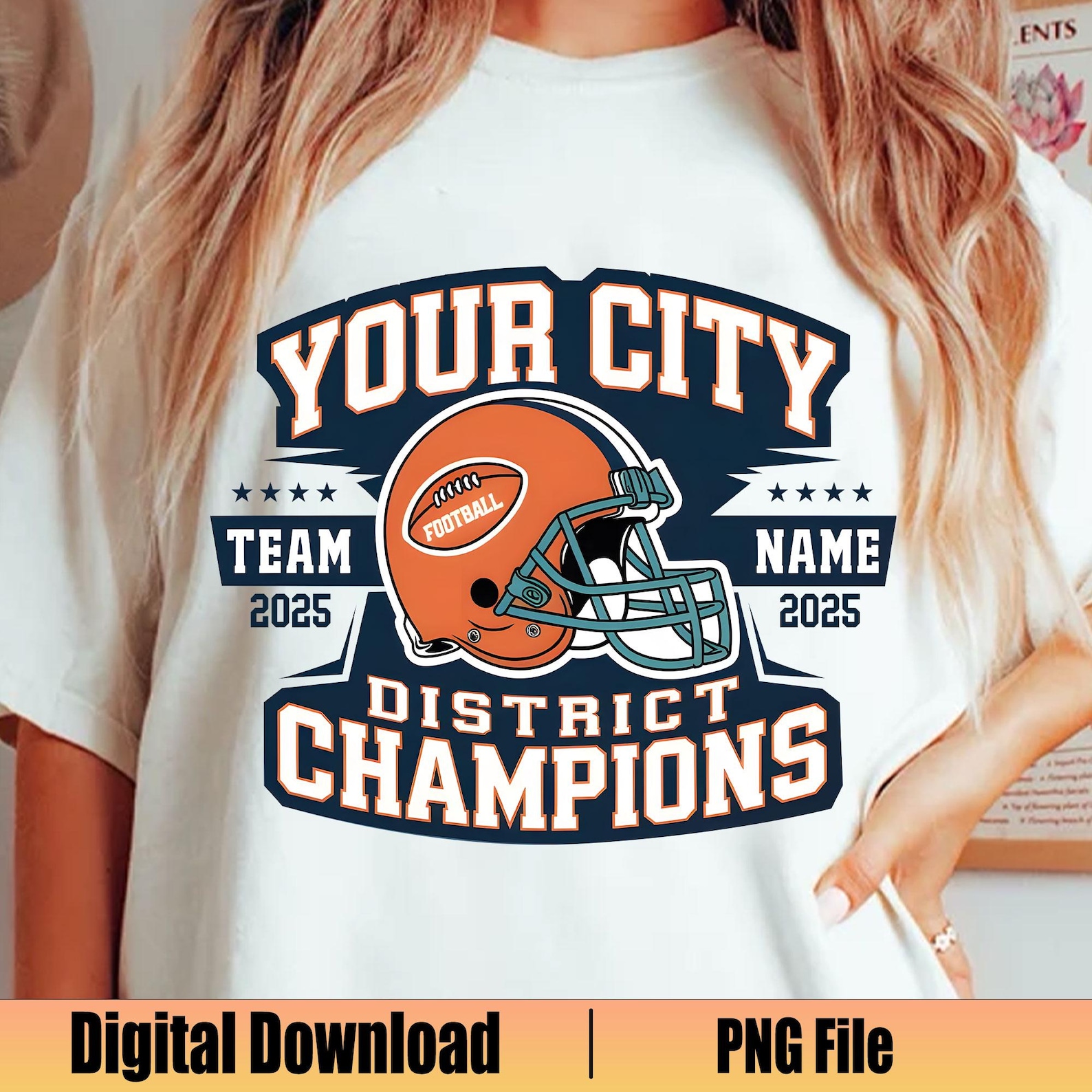 Personalized Football Team Png, Football District Champions Png ...
