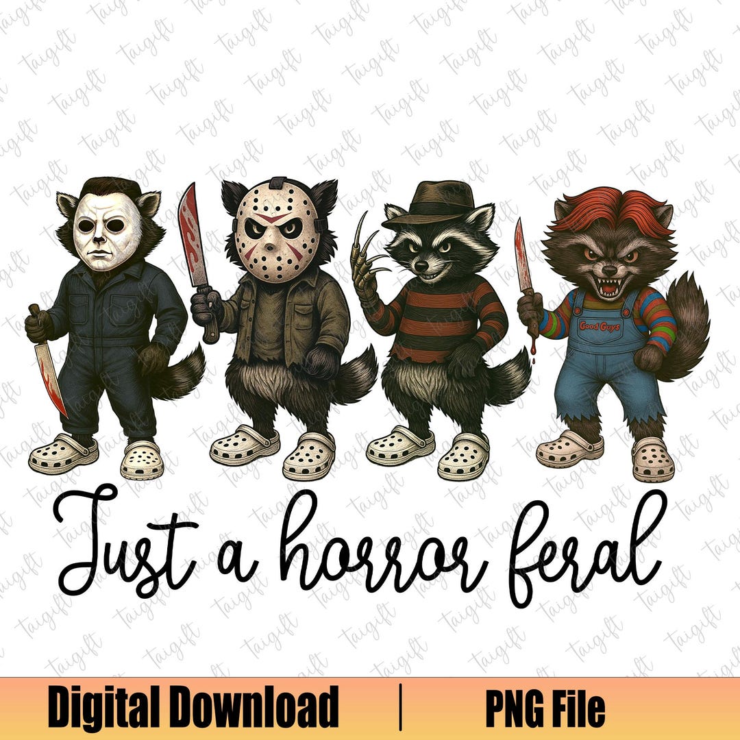 Just a Horror Feral Png, Halloween Horror Png, Funny Halloween Png ...