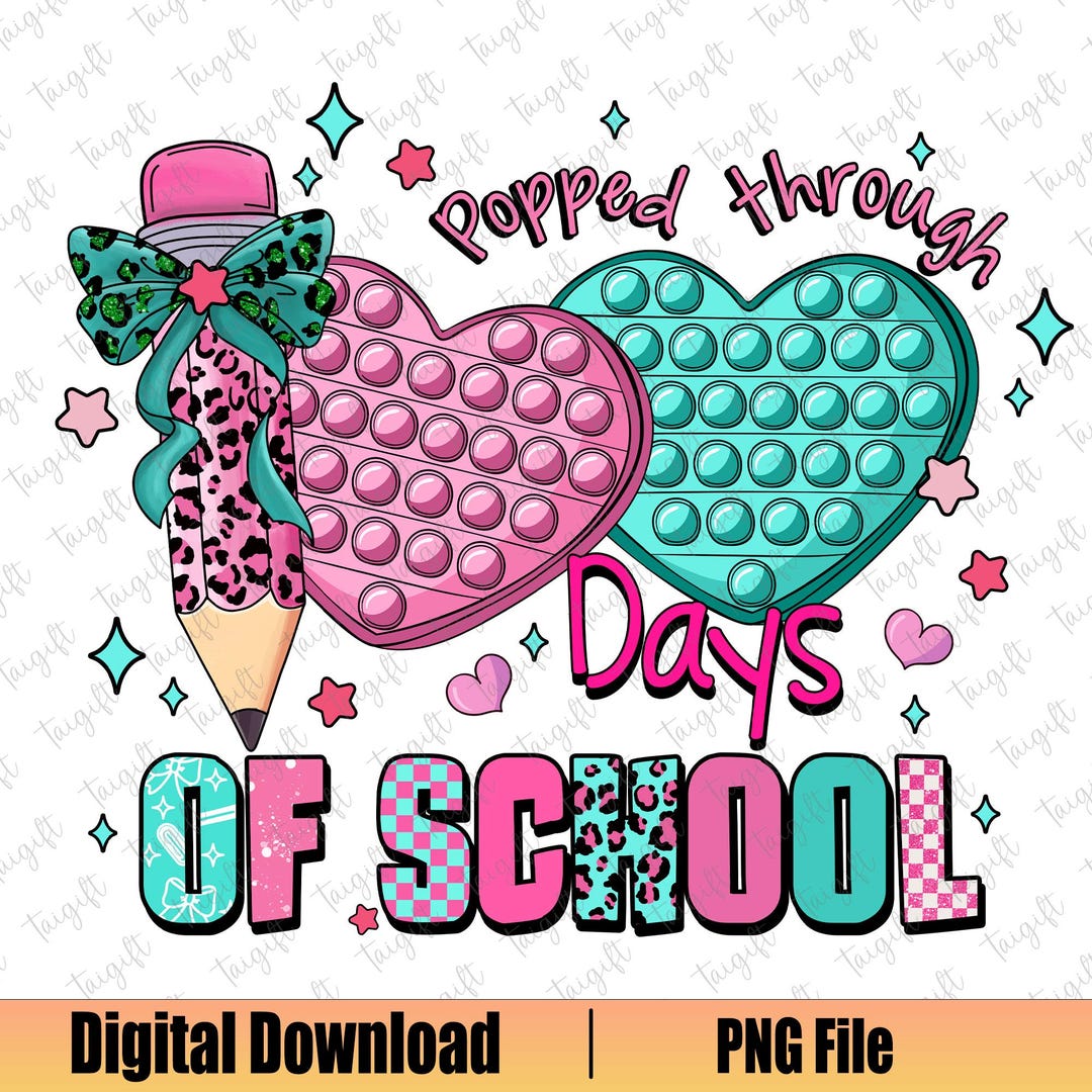 Popped Through 100 Days of School Png, 100 Days of School Png, Poppin ...