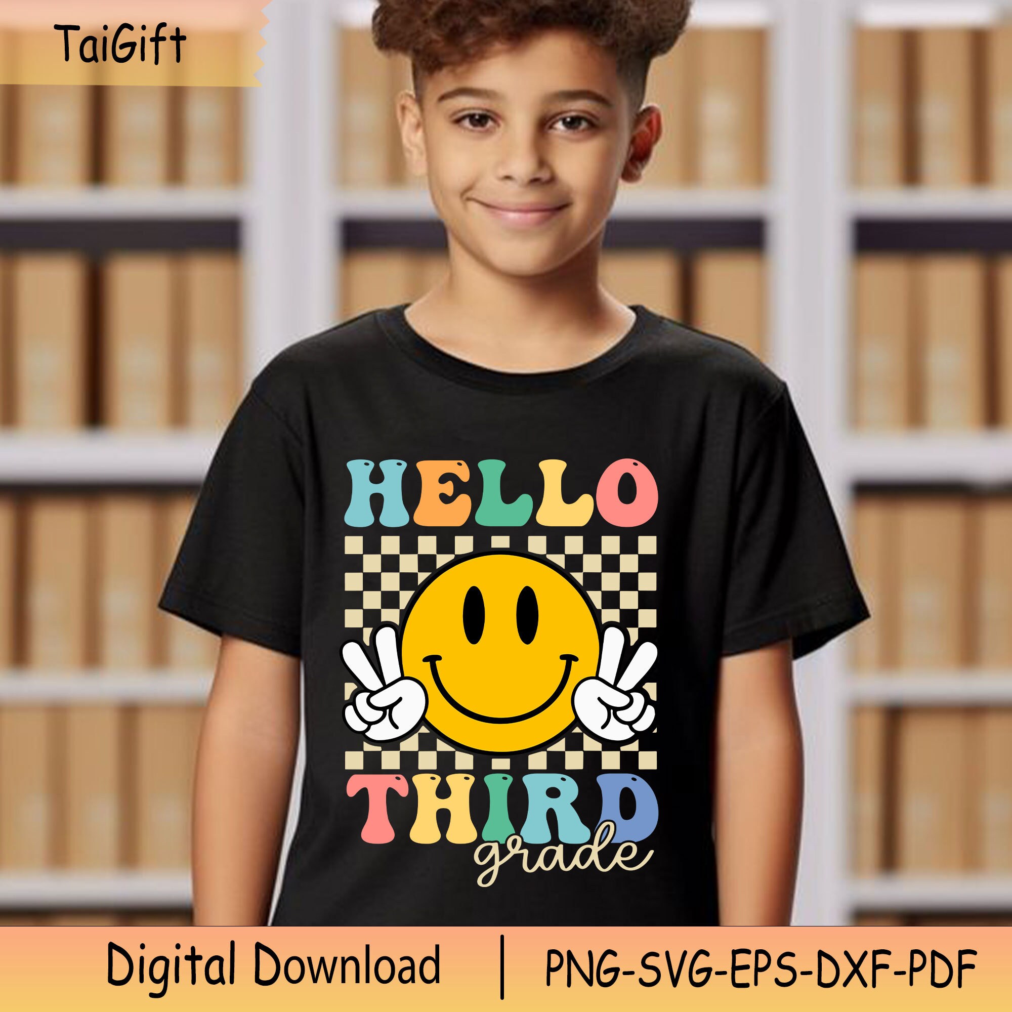 Hello Third Grade SVG, Back to School SVG, Third Grade Svg, Groovy ...