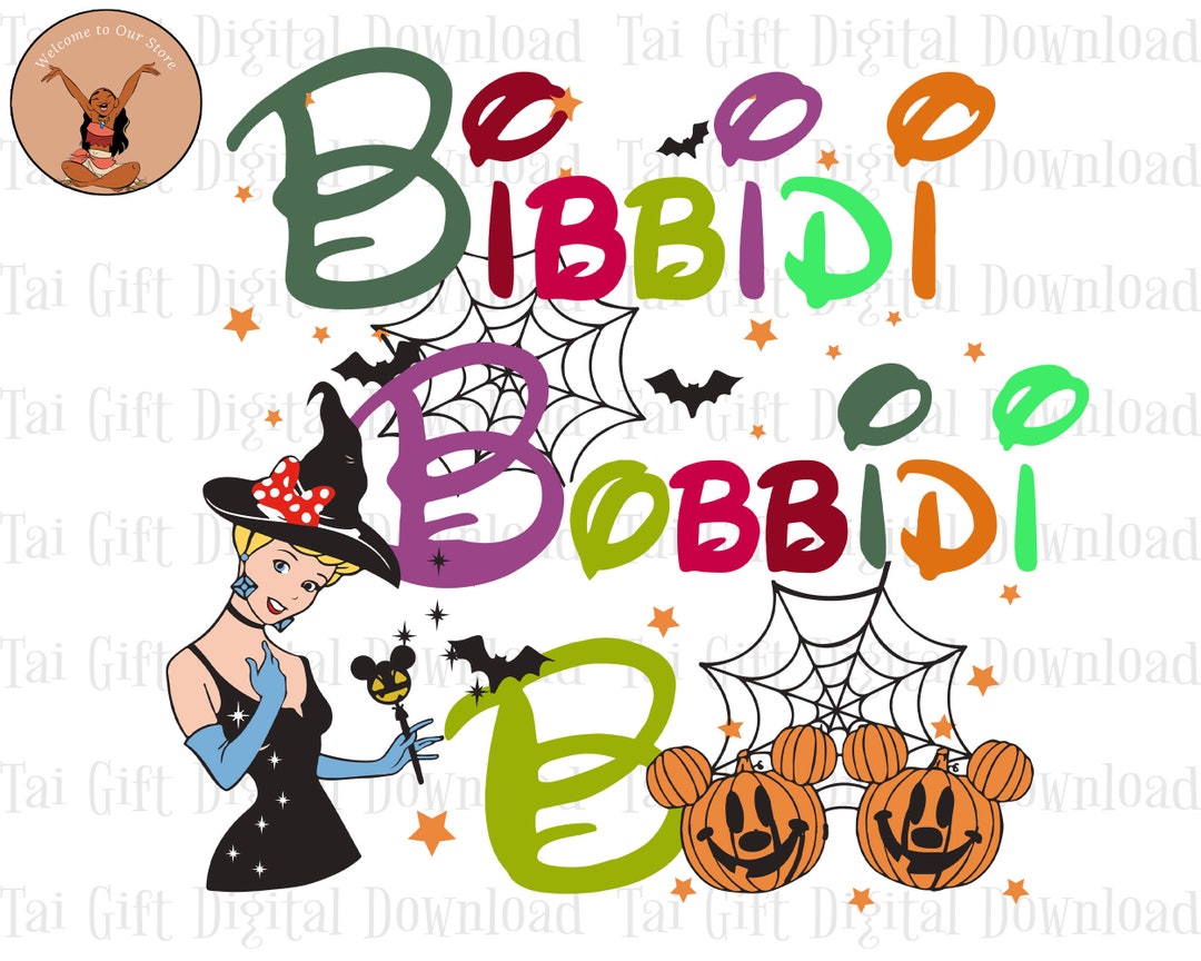 Retro Bibbidi Bobbidi Boo Halloween, Happy Halloween Svg, Princess Svg ...