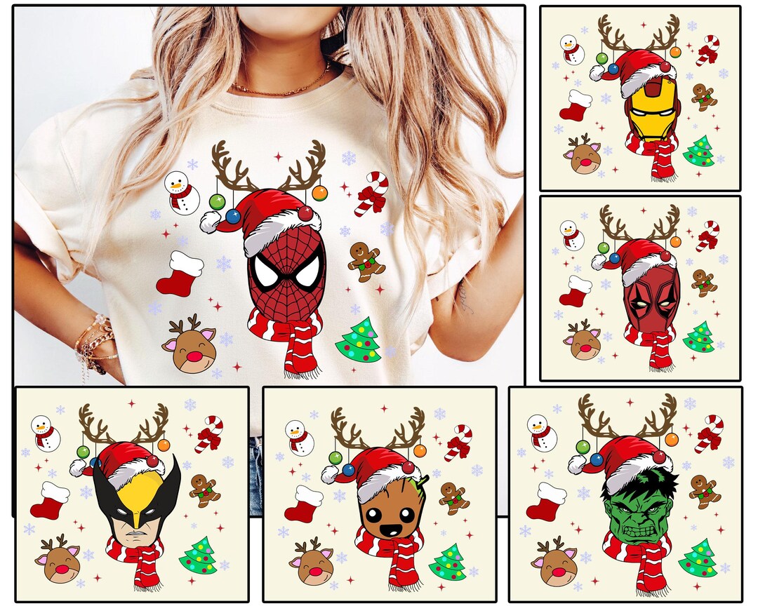 Christmas Superhero Svg Bundle, Characters Family Christmas Bundle Svg ...