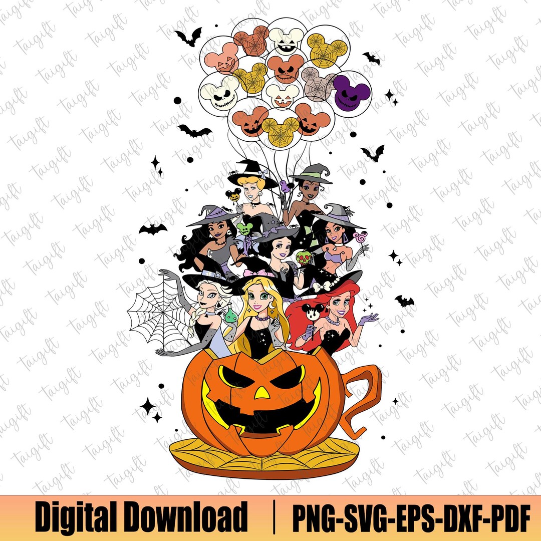 Halloween Princess With Pumpkin Cup Svg, Halloween Witch Svg, Halloween ...
