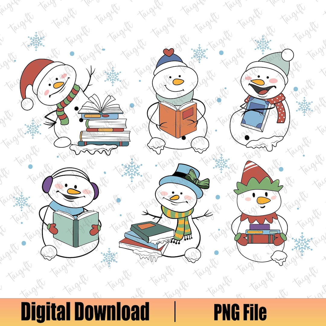 Snowman Reading Book Png, Christmas Book Png, Teacher Christmas Png ...
