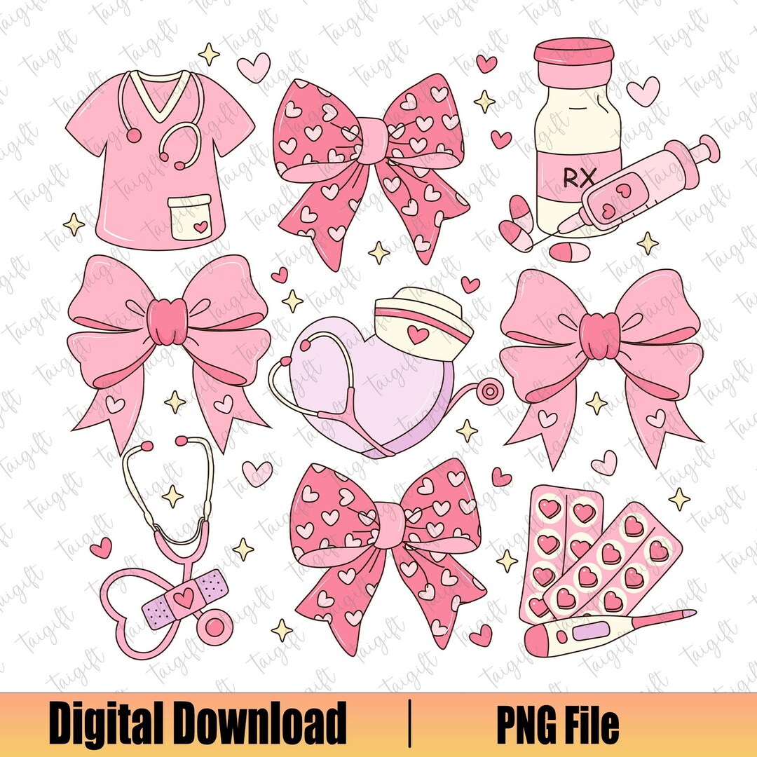 Valentine Nurse Coquette Png, Pink Valentine Nurse Png, Valentine Png ...