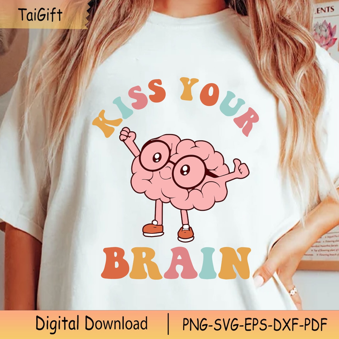 Kiss Your Brain Svg, Cute Teacher Appreciation Svg, Back to School Svg ...