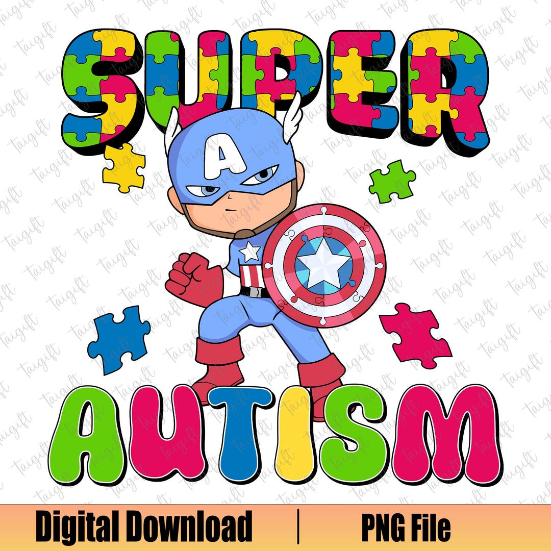 Super Autism Png, Super Hero Autism Png, Autism Puzzle Png ...