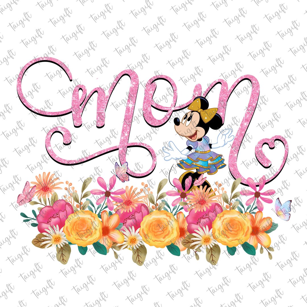Floral Mom Mouse Png, Happy Mother's Day Png, Mama Mouse Png, Mama Mini ...