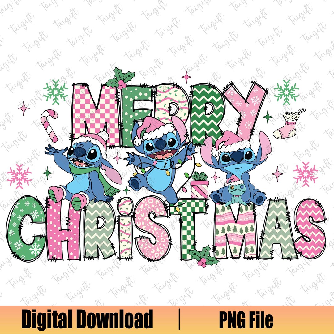 Christmas Characters Png, Merry Stichmas Png, Xmas Holiday Png ...