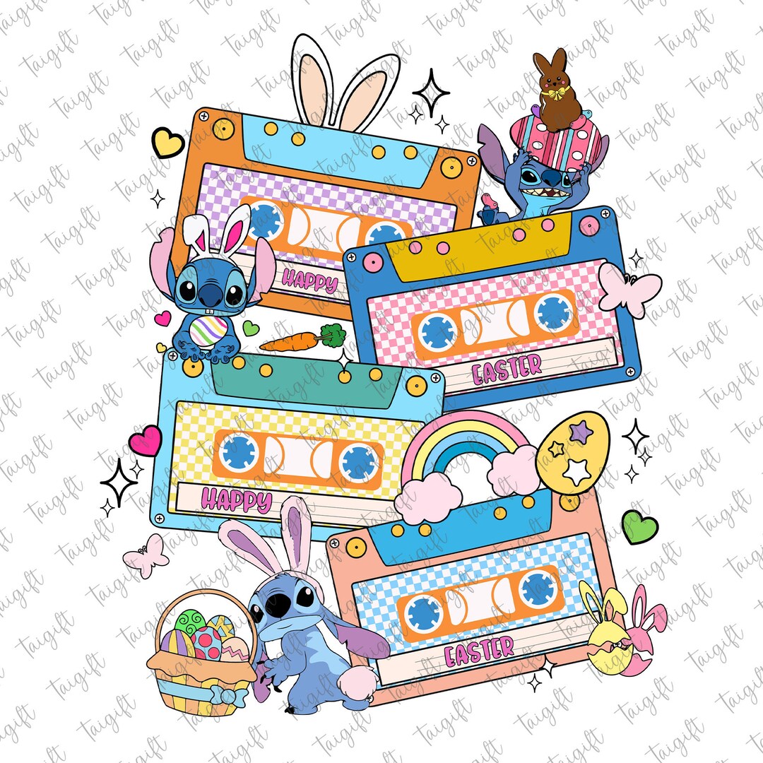 Happy Easter Png, Character Easter Png, Cassette Designs Png, Retro ...