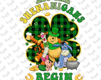 Lucky Me Pooh Bear Png, Happy St Patrick's Day, Winnie the Pooh St ...