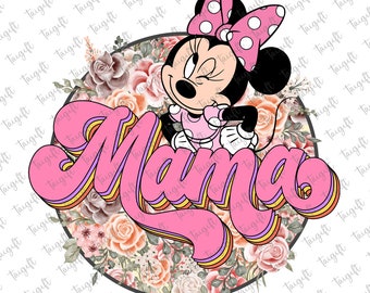 Super Mom Png, Mother's Day Png, Mouse and Friends Png, Retro ...