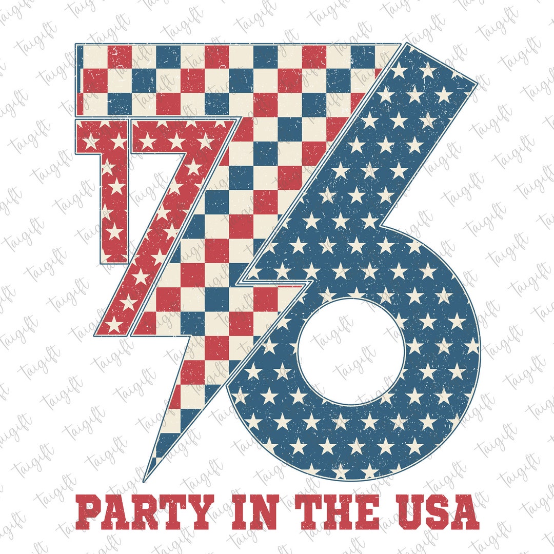 1776 Party in the USA Png, 4th of July Png, Patriotic Usa Png, Retro ...