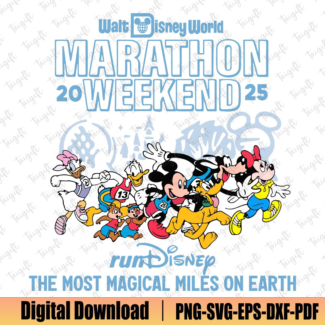 Marathon Weekend 2025, the Most Magical Miles on Earth Svg, Mouse and ...