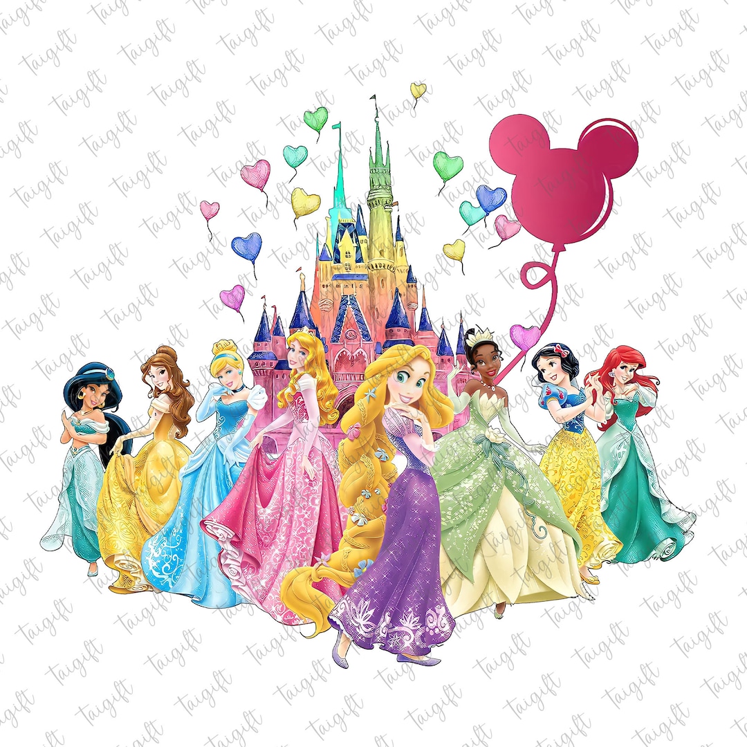 Best Friends Princess Png, Princess Squad Png, Magical Castle With ...