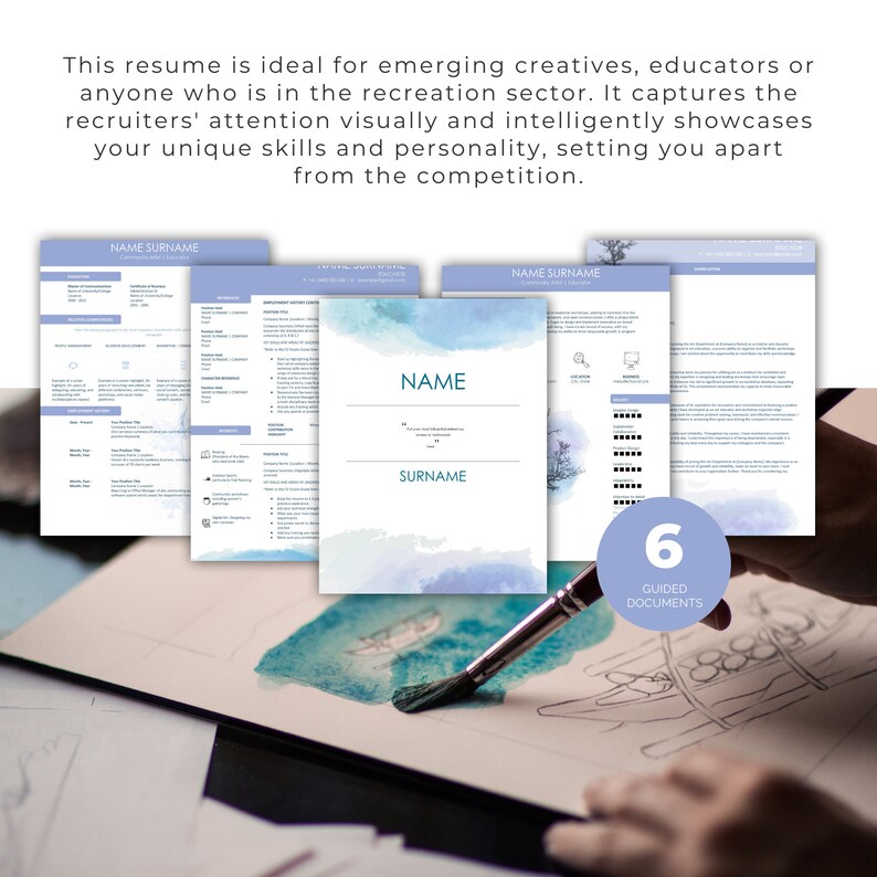 Creative Editable Resume/cv Template Ideal for Any Career - Etsy