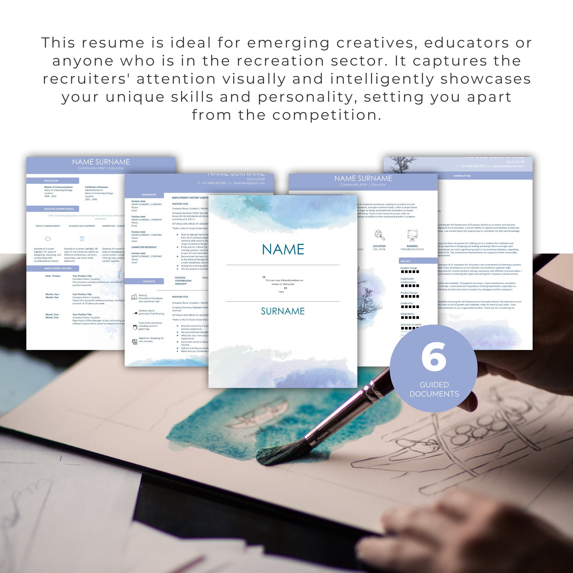 Creative, Editable Resume/cv Template Ideal for Any Career Development ...