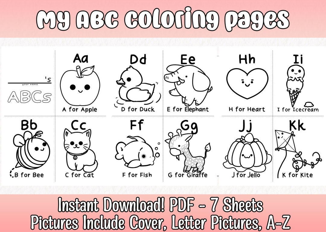 My ABC Coloring Pages, Color Book, Alphabet, A to Z, Kid Activity ...