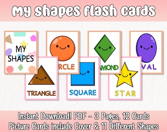 My Colors Educational Flash Cards, Color Picture Cards, Cute Learning ...