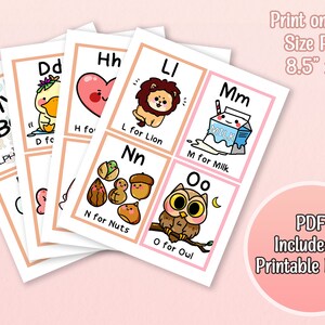My ABC Educational Flash Cards, A-Z Flash Cards, Alphabet Picture Cards ...