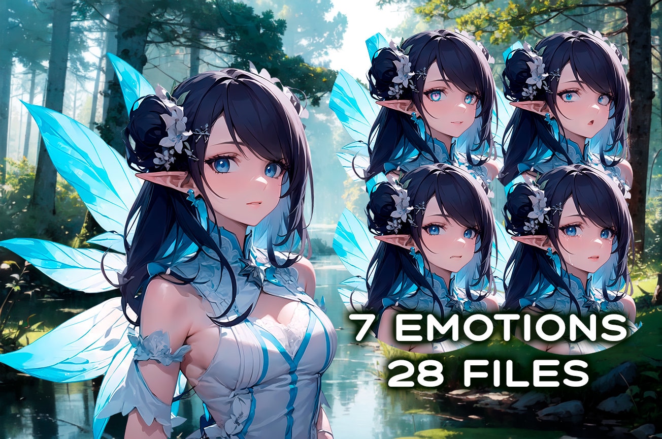 Fairy Girl Pngtuber Female Pngtuber Ready to Use Twitch Avatar 6 ...