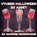 3x Vampire Microphone Vtuber Halloween| Transparent | Spooky | Digital ...