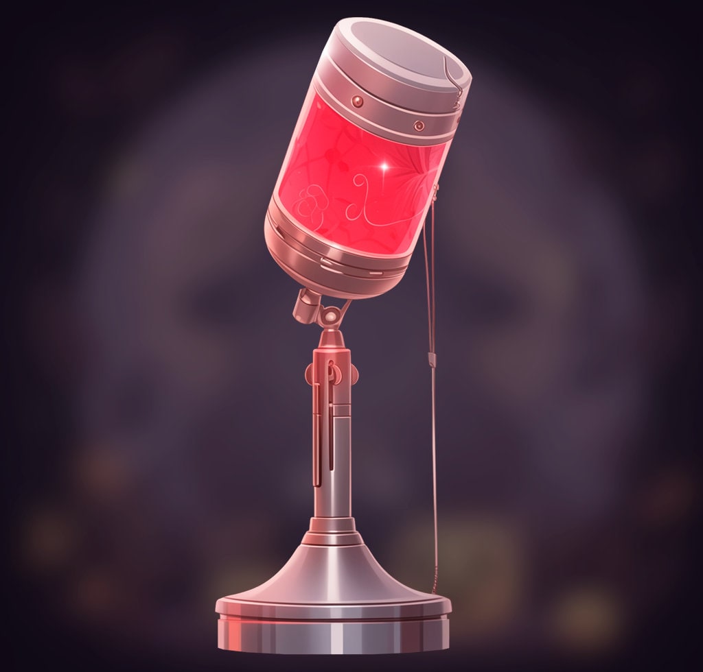 3x Vampire Microphone Vtuber Halloween| Transparent | Spooky | Digital ...