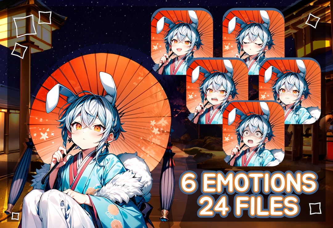 Bunny Boy Pngtuber | Male Pngtuber + Bonus Background | Ready to Use ...