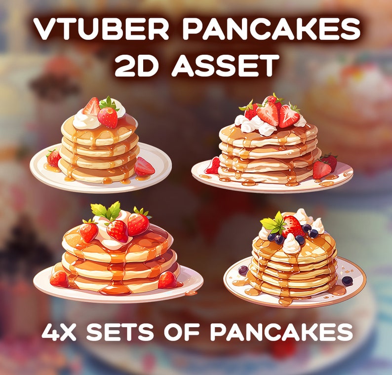 Pancake Vtuber Asset, Transparent Food Stream Decoration (digital ...