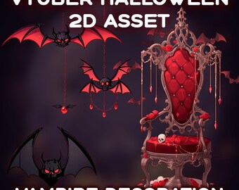 3x Vampire Microphone Vtuber Halloween| Transparent | Spooky | Digital ...