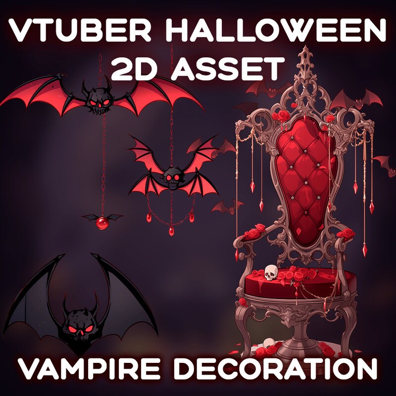 Vampire Vtuber Overlay - Etsy