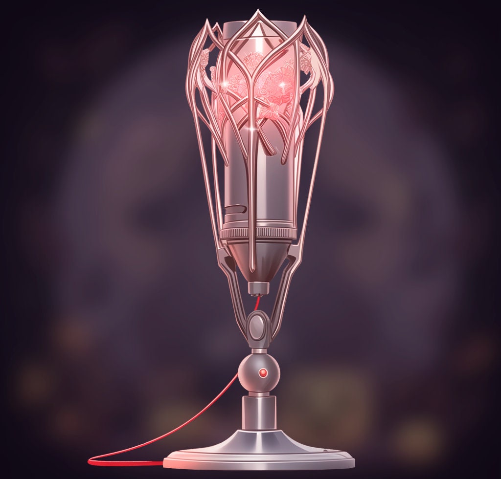 3x Vampire Microphone Vtuber Halloween| Transparent | Spooky | Digital ...