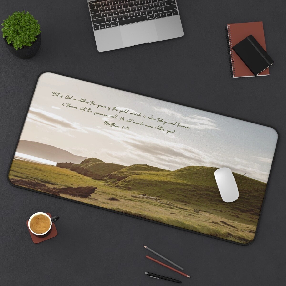 Christian Scripture Desk Mat Aesthetic Bible Verse Desk Protector Gift ...