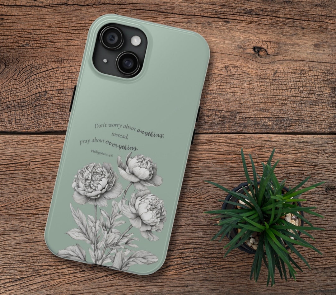 Christian Phone Case Bible Verse Floral iPhone Case Aesthetic Gift for ...