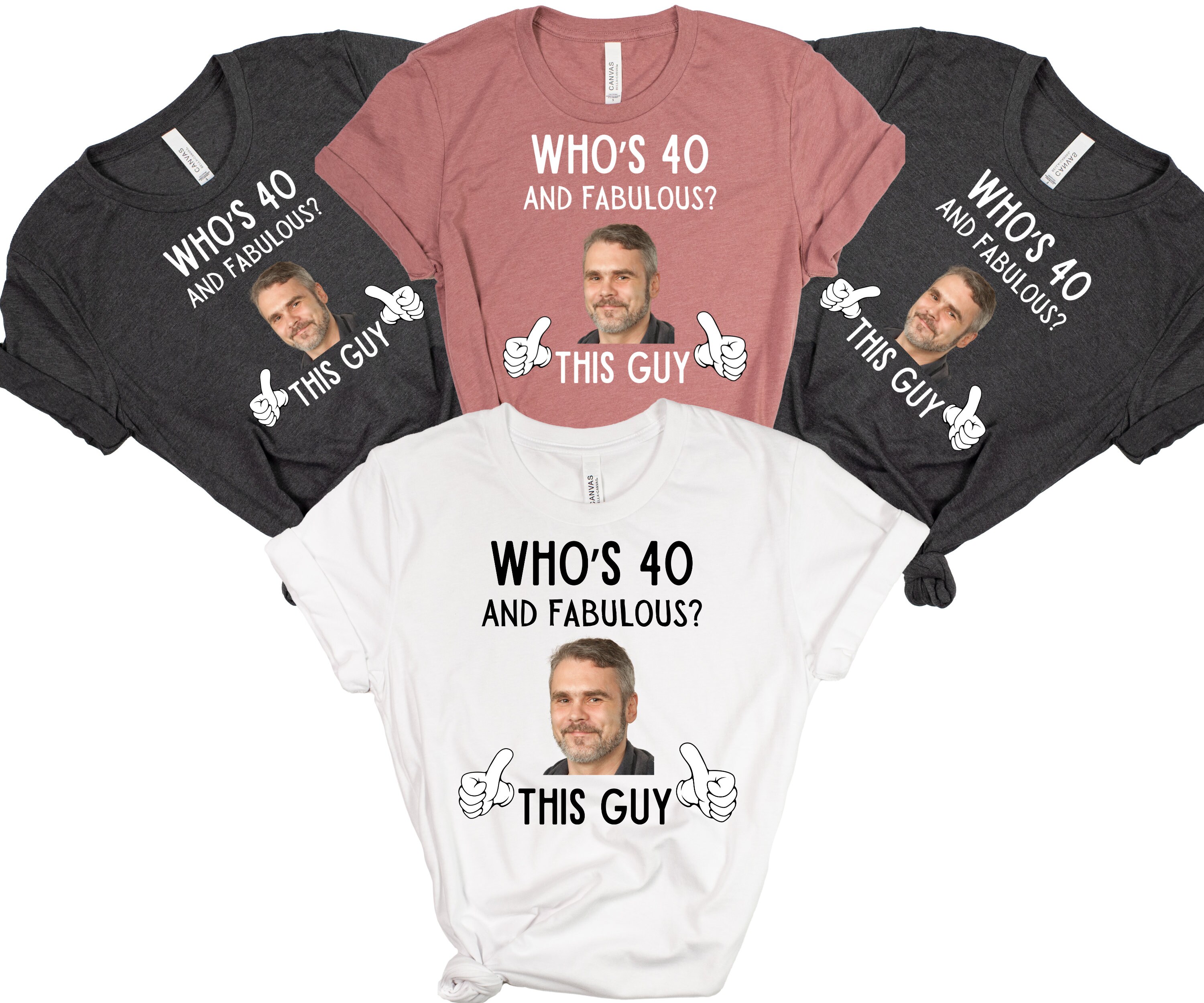 40th Birthday Custom Photo Shirt, 40th Birthday Group Shirts, Fabulous ...