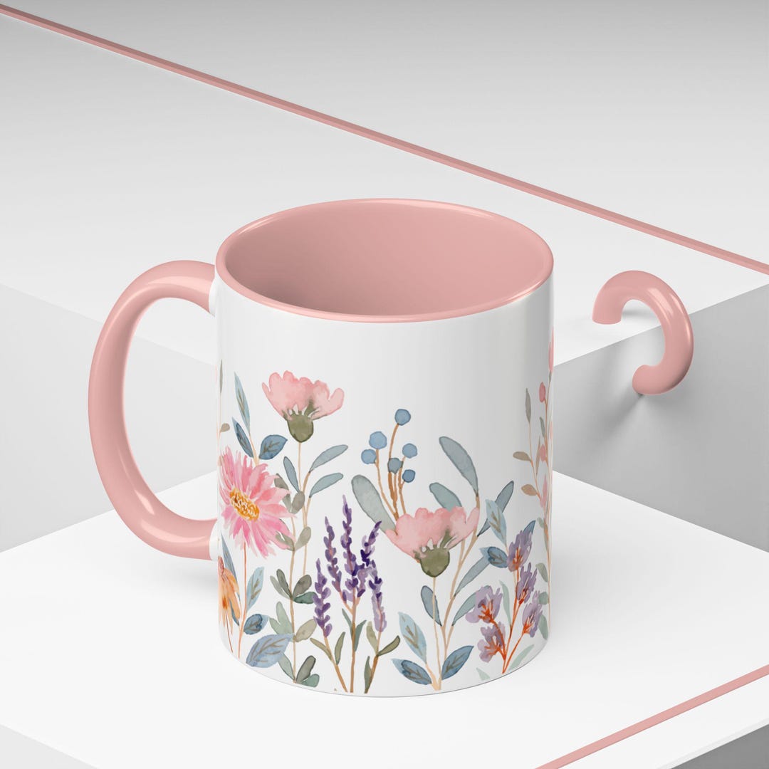 Spring Flower Mug Design 11oz - Spring Time Mugs - Tea Mug - Coffee Cup ...