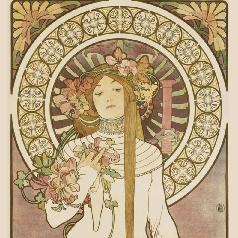 Art Nouveau Advertising Poster La Trappistine Alphonse Mucha - Etsy