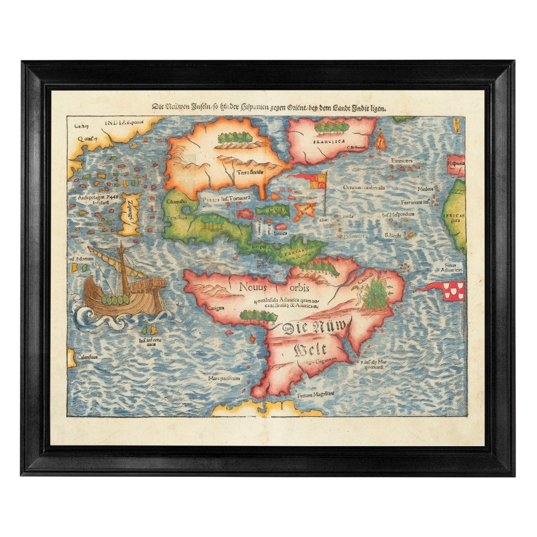 Very Inaccurate Antique Map of the Americas 1561 Map Showing - Etsy
